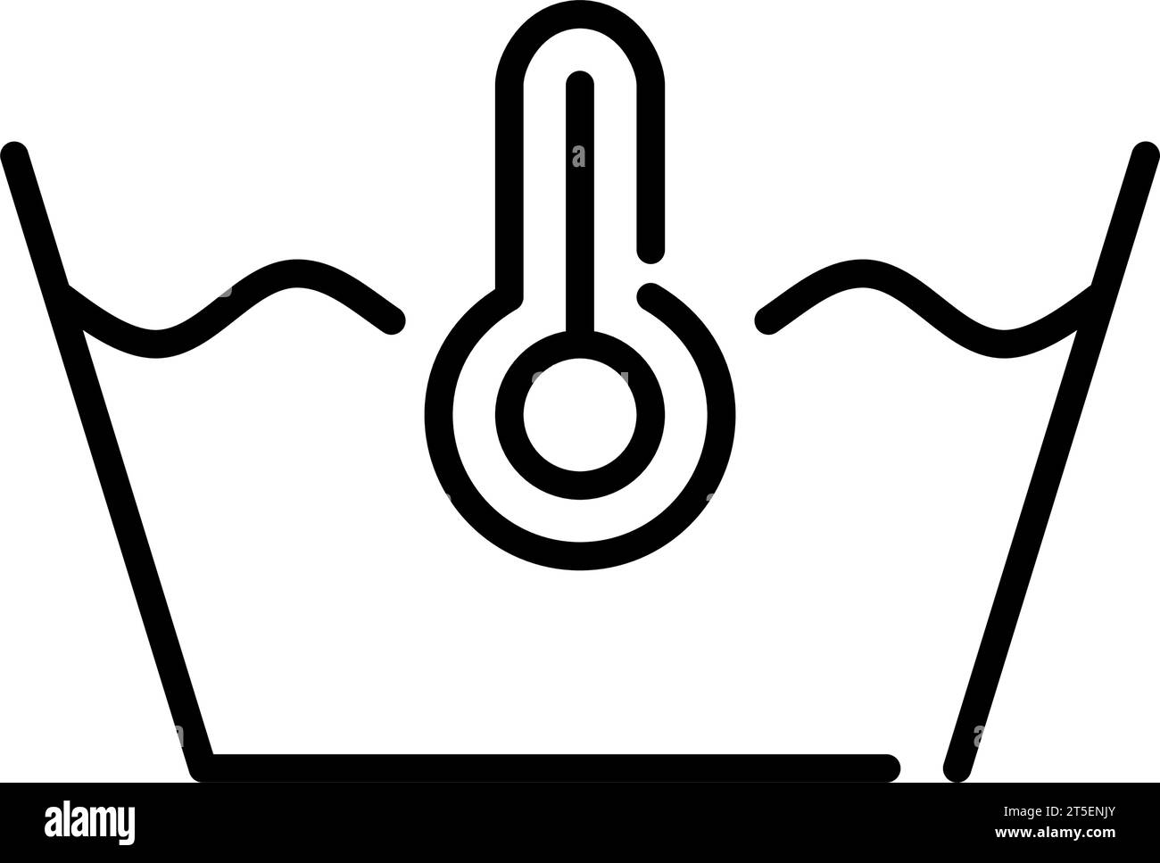 Setting temperature for washing clothes. Laundry instructions label ...