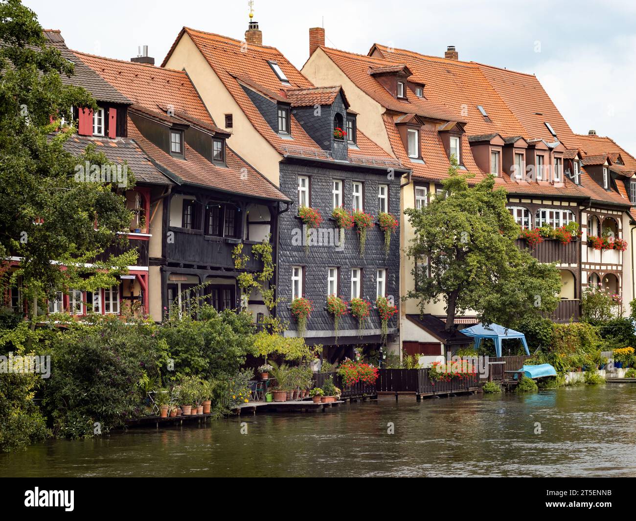 Buildings of "Klein Venedig" (little Venice) in Bamberg as a famous ...