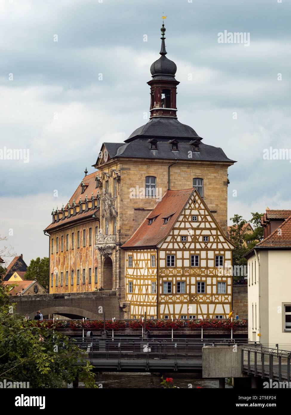 Old town hall building exterior. Historic architecture and travel ...