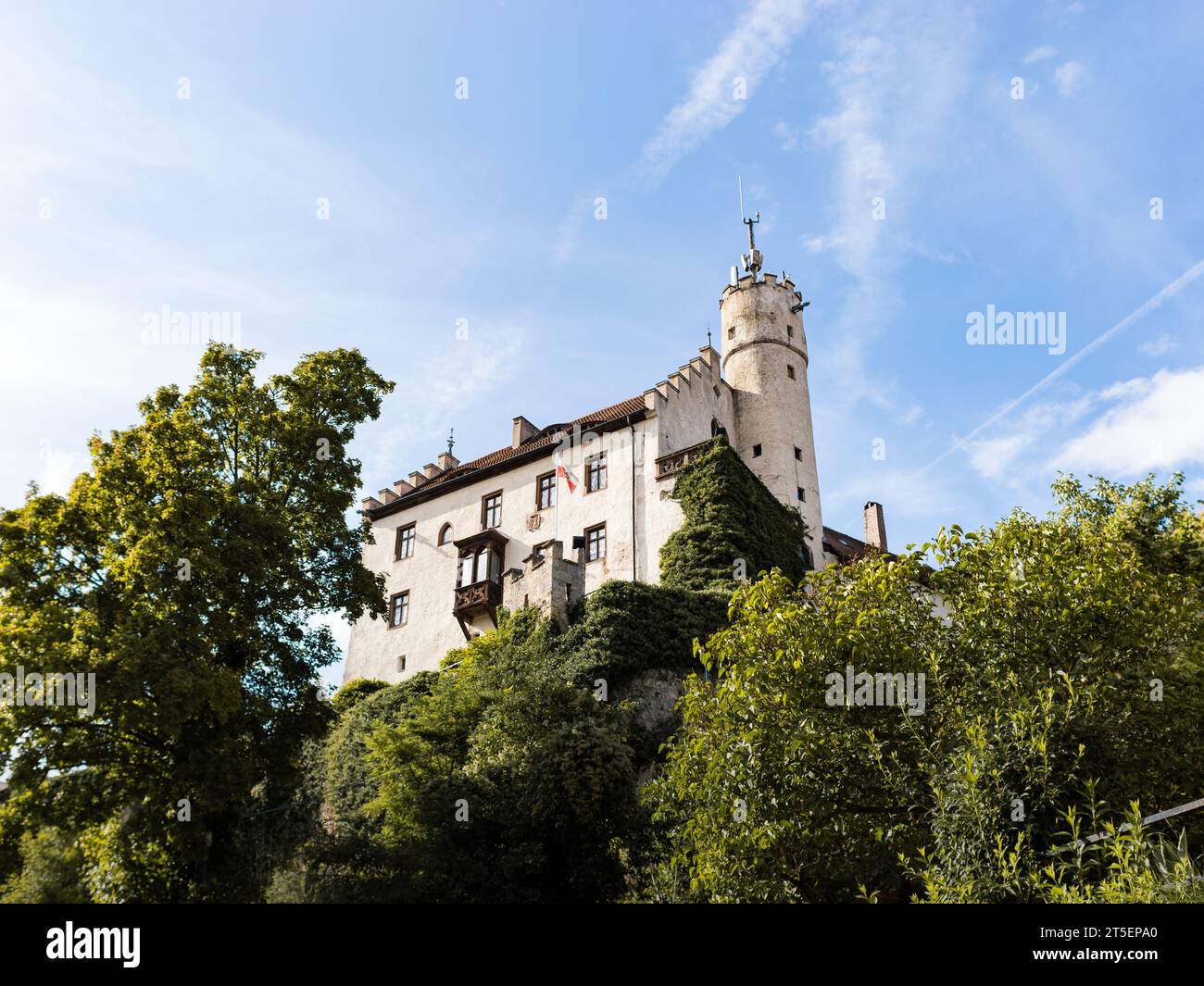 Gößweinstein castle on the hill in the summer. Attraction and travel ...