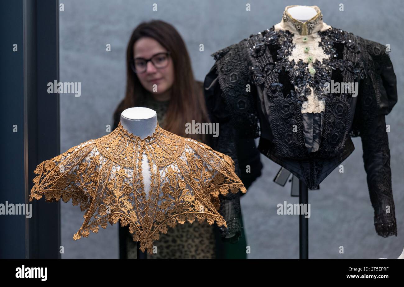 PRODUCTION - 03 November 2023, Saxony, Plauen: Garments made from ...