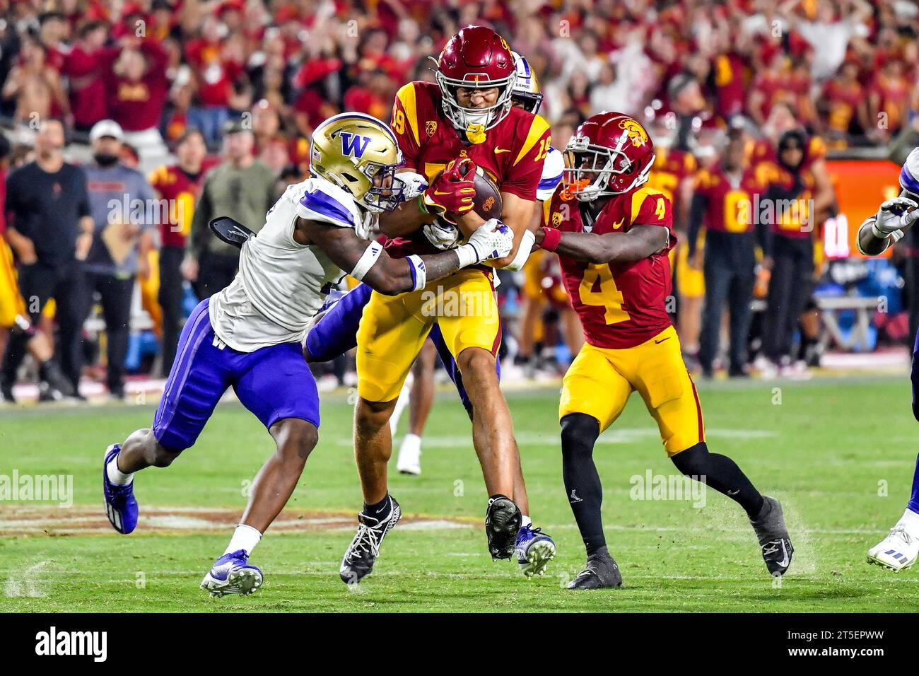 Los Angeles, CA. 4th Nov, 2023. USC Trojans wide receiver Duce Robinson ...
