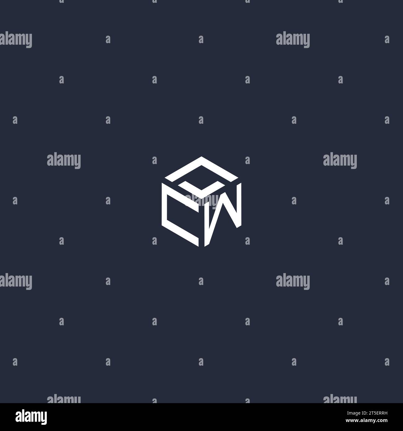 CW initial hexagon logo design inspiration Stock Vector Image & Art - Alamy