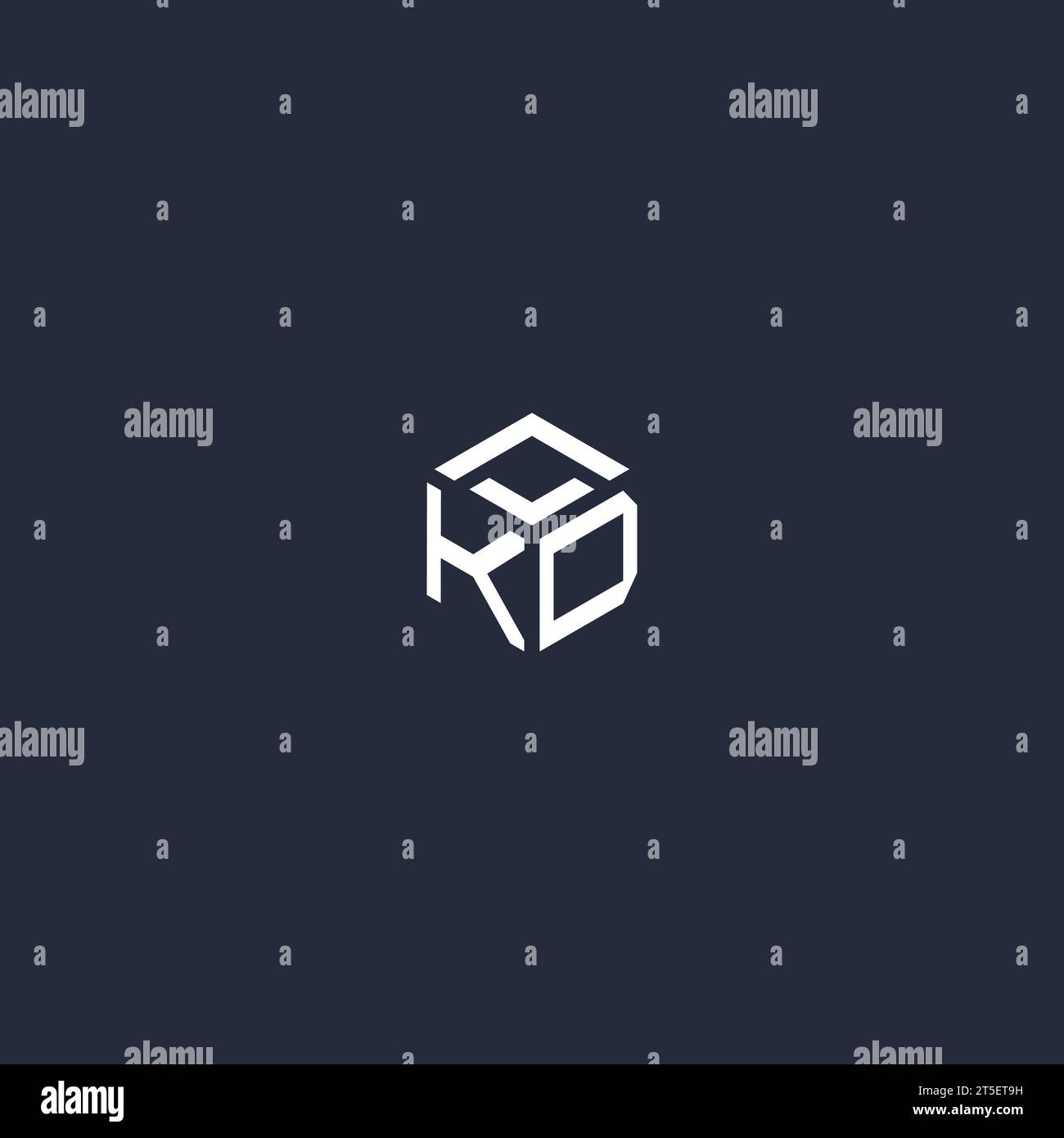 KD initial hexagon logo design inspiration Stock Vector Image & Art - Alamy