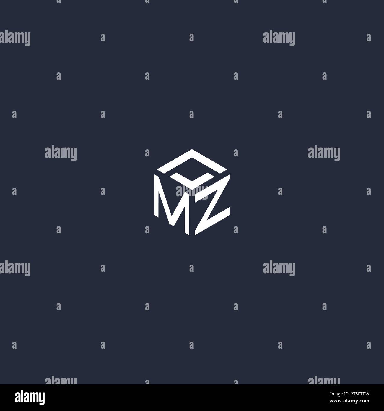 MZ initial hexagon logo design inspiration Stock Vector Image & Art - Alamy