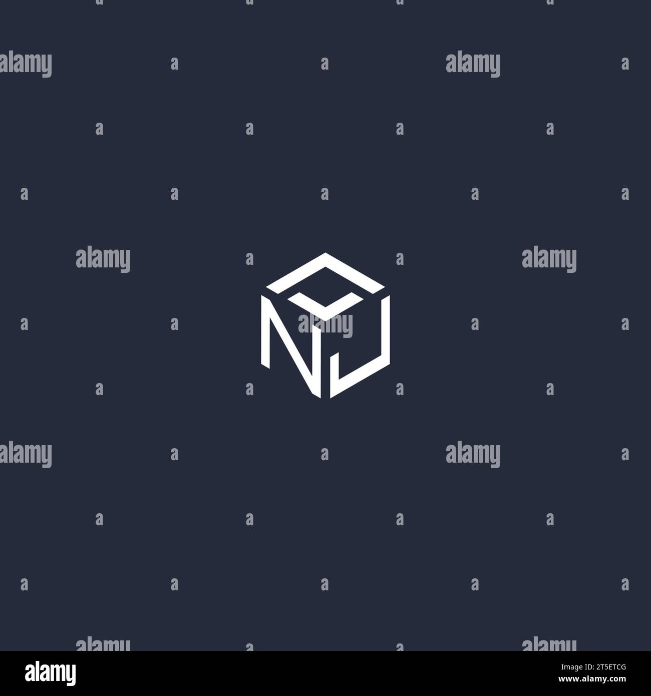 Nj minimal logo design hi-res stock photography and images - Alamy
