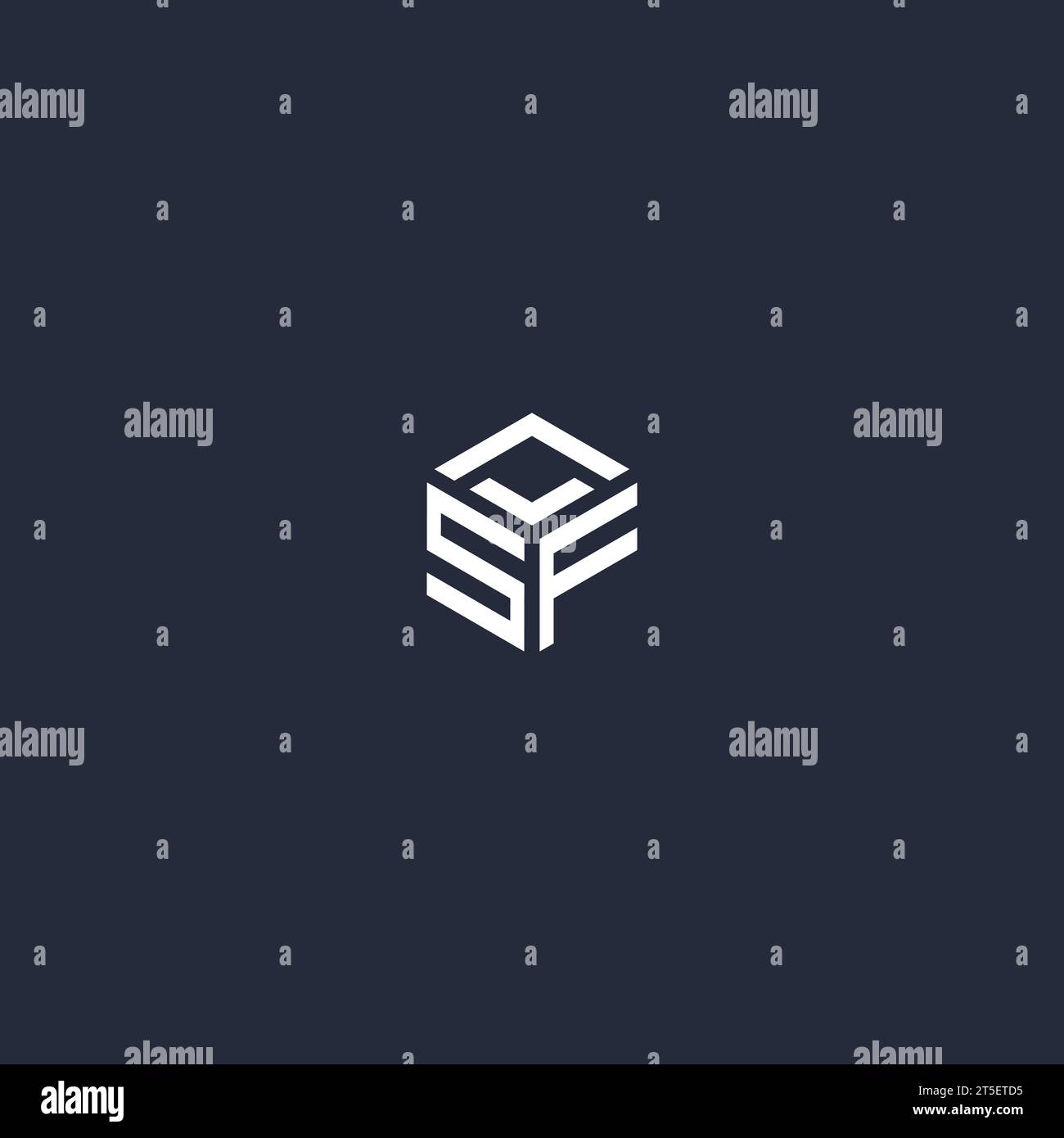 SF initial hexagon logo design inspiration Stock Vector Image & Art - Alamy
