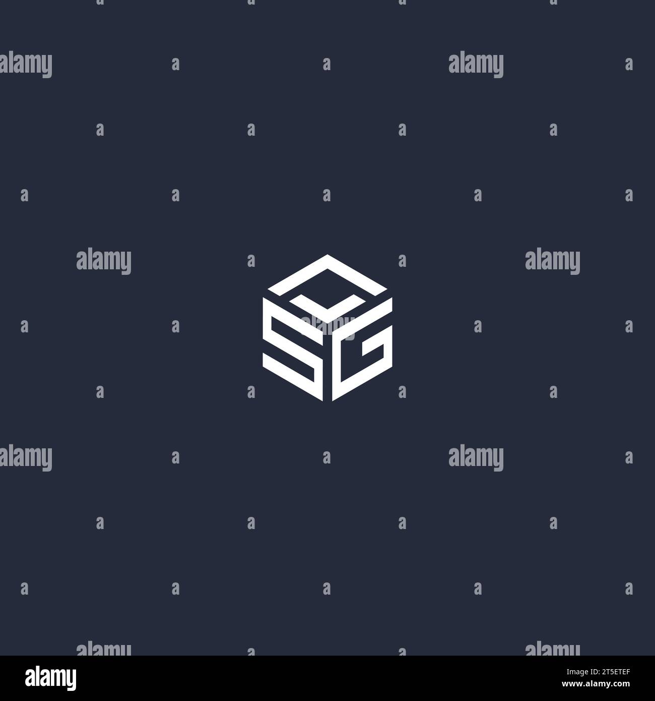 SG initial hexagon logo design inspiration Stock Vector Image & Art - Alamy
