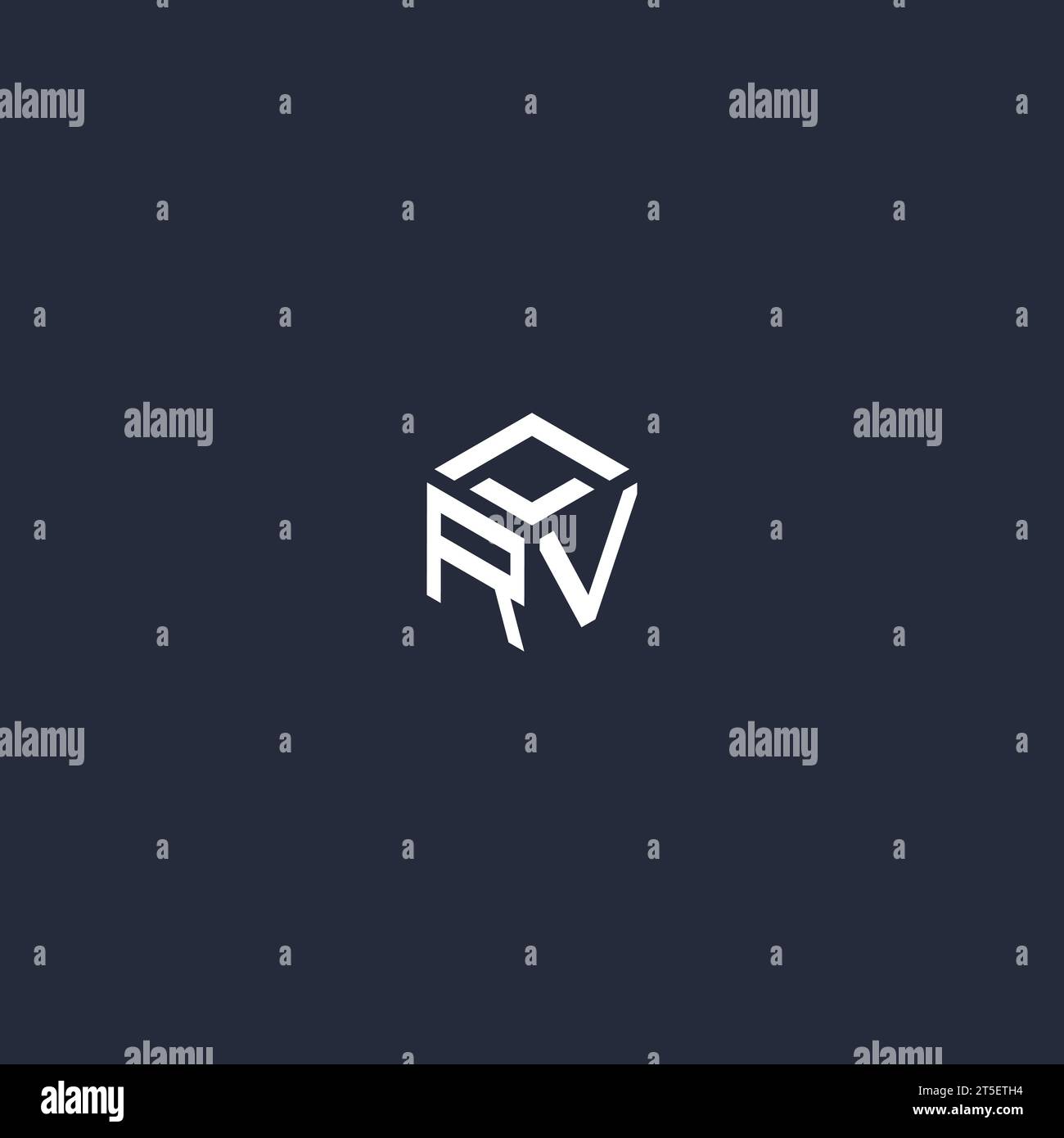 RV initial hexagon logo design inspiration Stock Vector Image & Art - Alamy