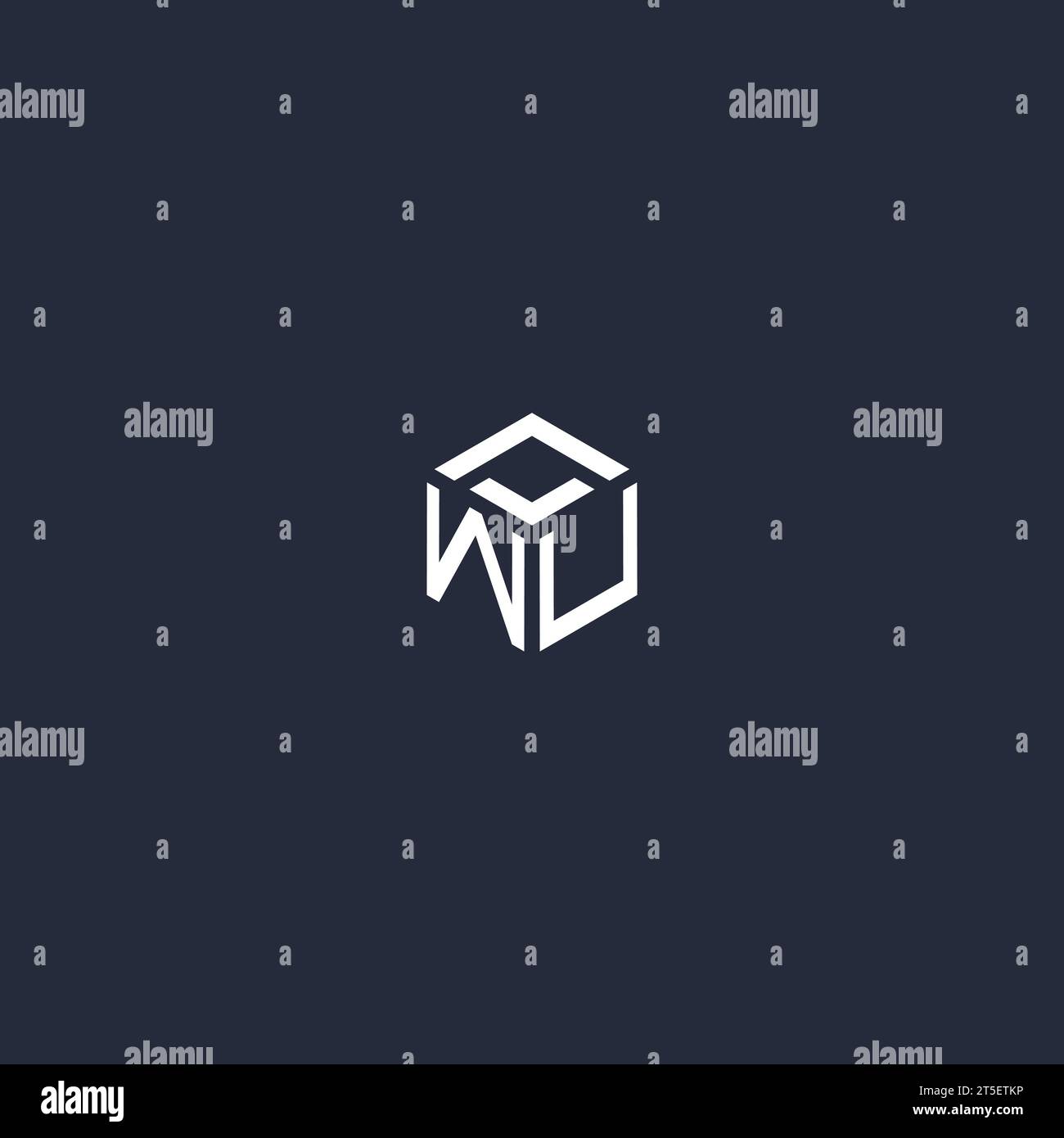 WU initial hexagon logo design inspiration Stock Vector Image & Art - Alamy