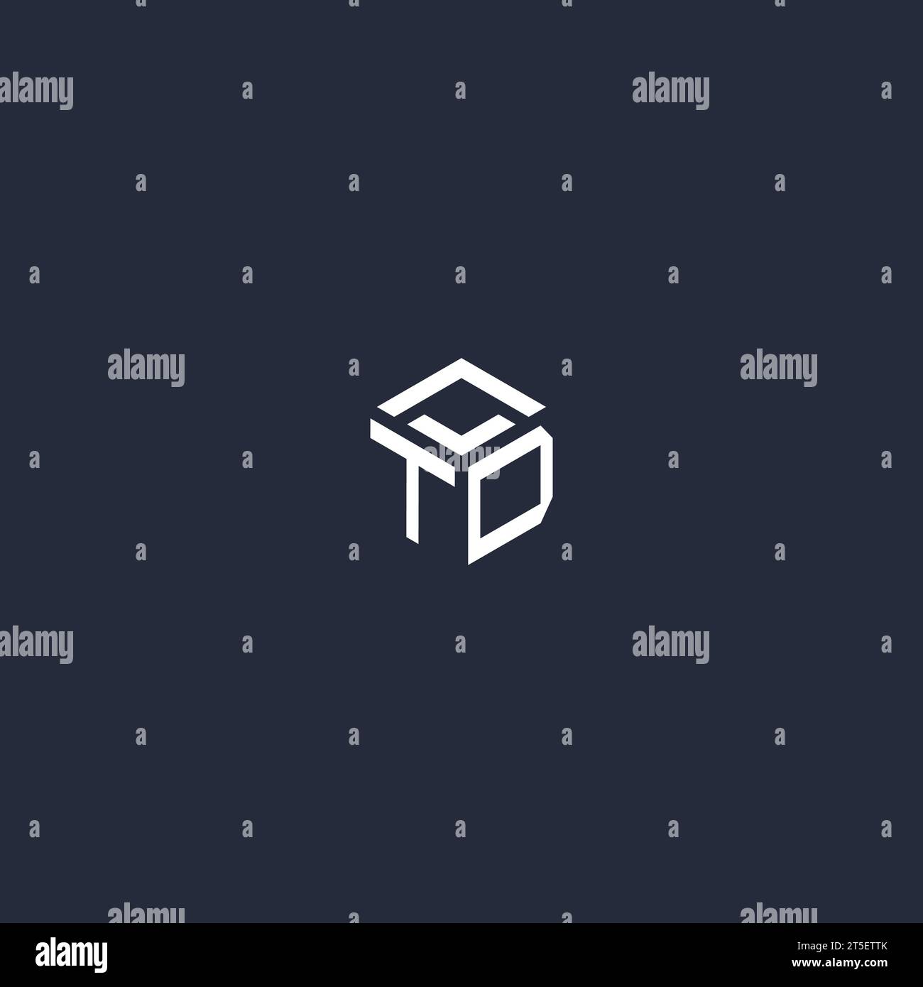 TD initial hexagon logo design inspiration Stock Vector Image & Art - Alamy