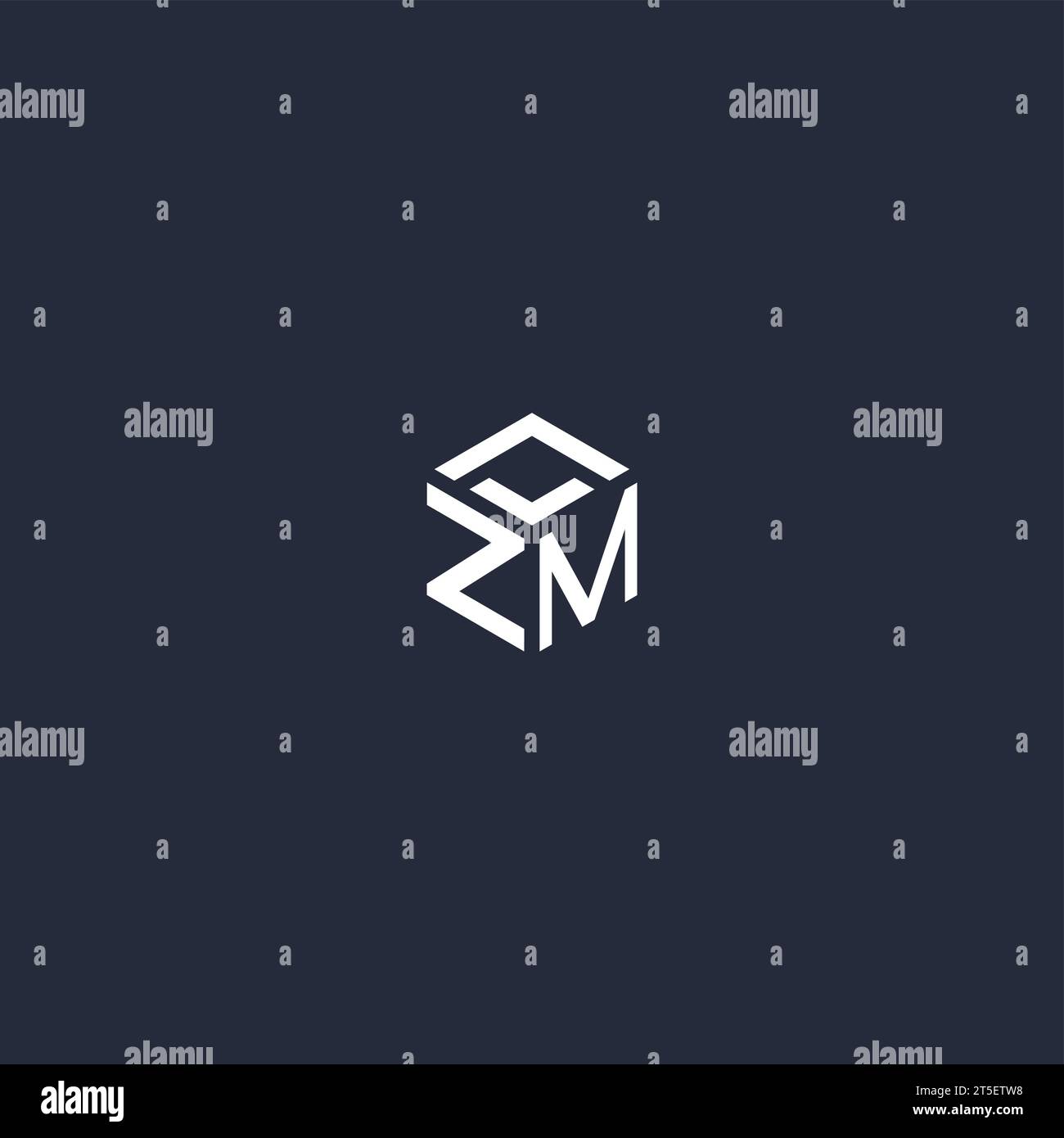 ZM initial hexagon logo design inspiration Stock Vector Image & Art - Alamy