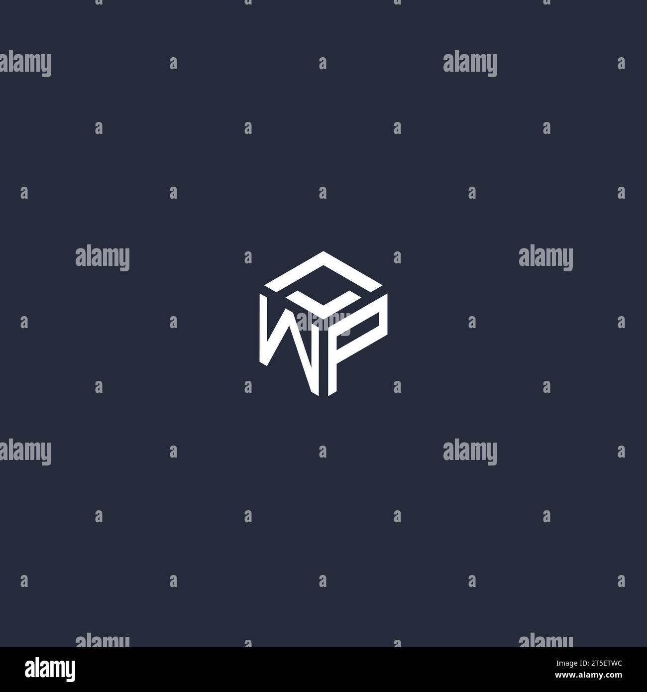 Wp minimal logo design Stock Vector Images - Alamy