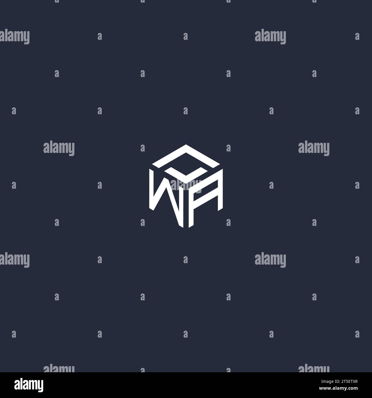WA initial hexagon logo design inspiration Stock Vector Image & Art - Alamy