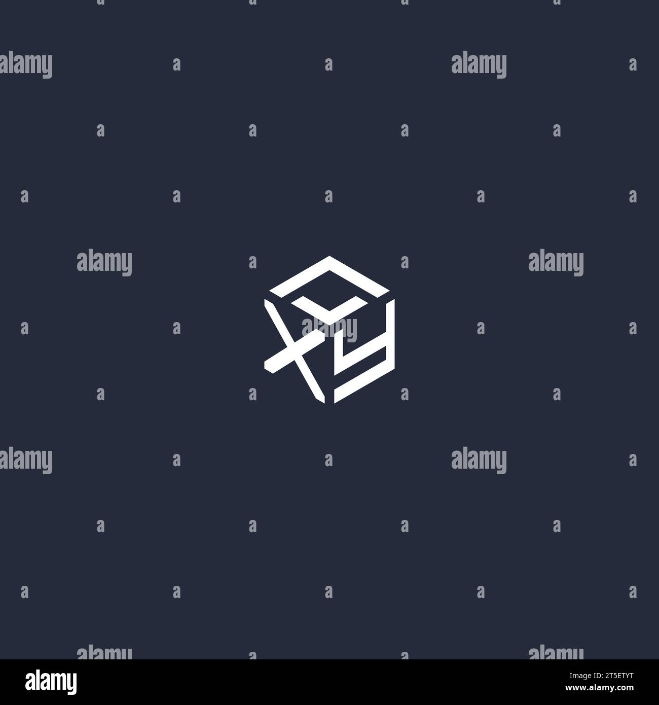 XY initial hexagon logo design inspiration Stock Vector Image & Art - Alamy