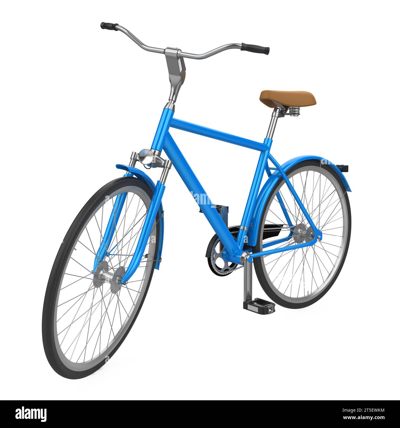 Blue Bicycle Isolated Stock Photo - Alamy