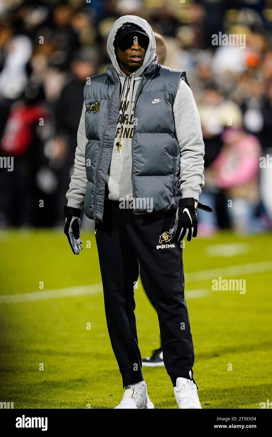 Boulder, CO, USA. 04th Nov, 2023. Colorado Buffaloes head coach Deion ...
