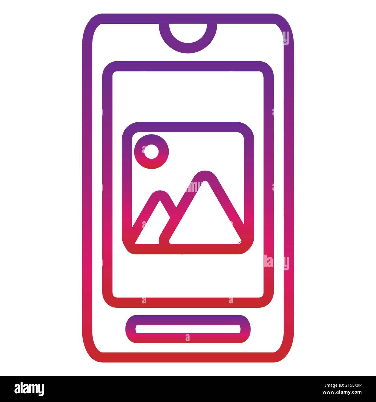 outline gradient mobile phone icon Stock Vector Image & Art - Alamy