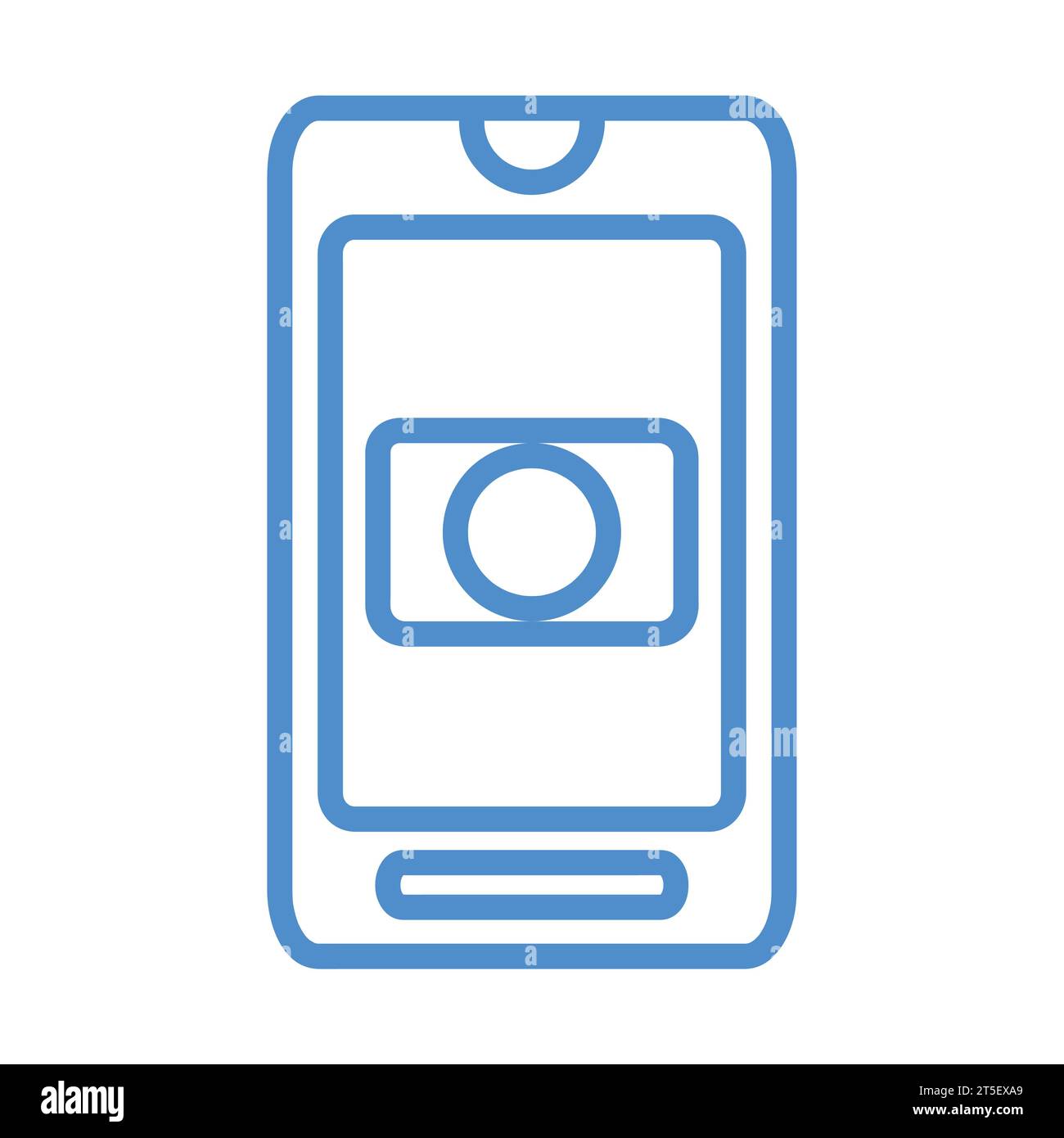 simple modern outline smartphone icon Stock Vector Image & Art - Alamy