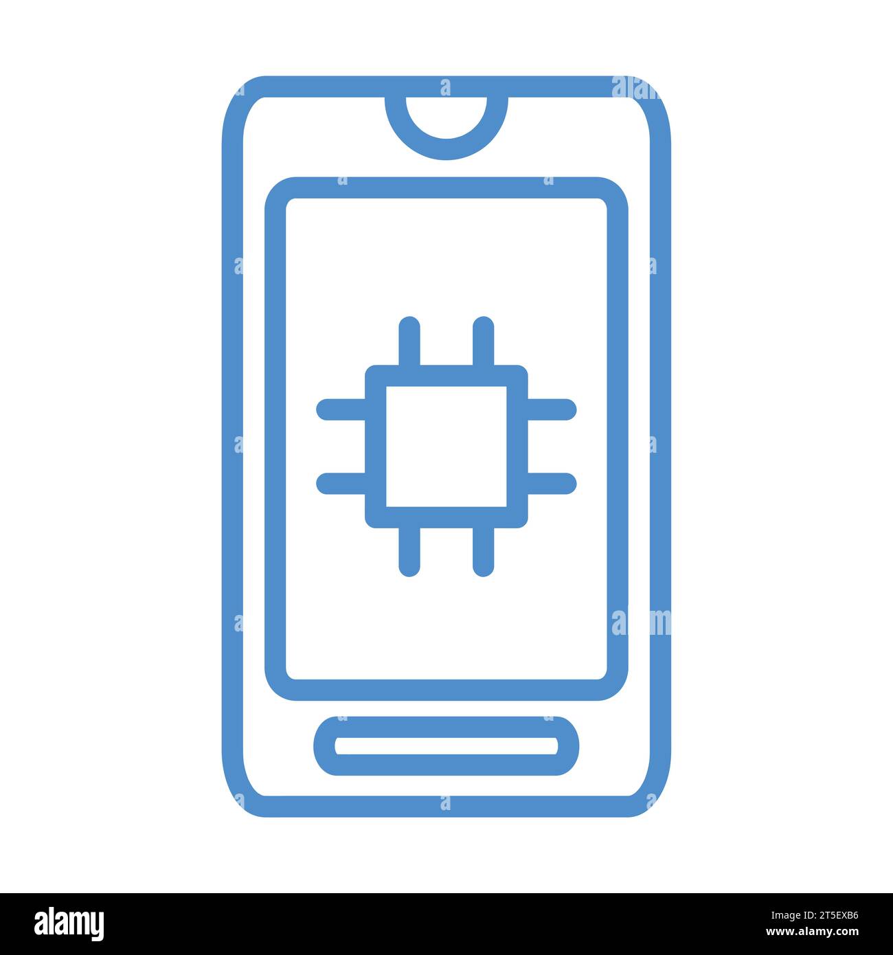simple modern outline smartphone icon Stock Vector Image & Art - Alamy