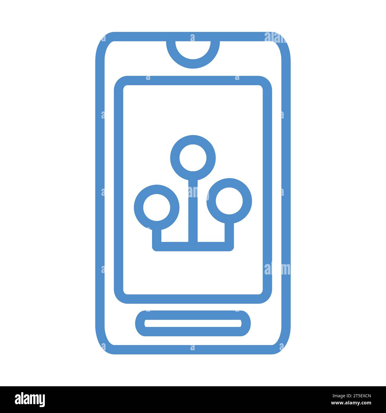 simple modern outline smartphone icon Stock Vector Image & Art - Alamy
