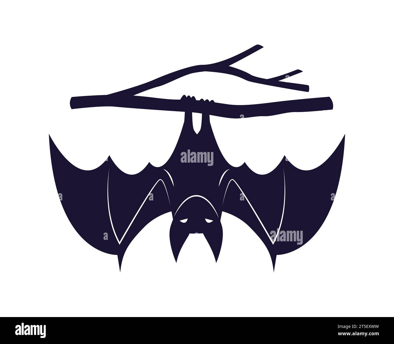 Black bat vector sticker Stock Vector Image & Art - Alamy