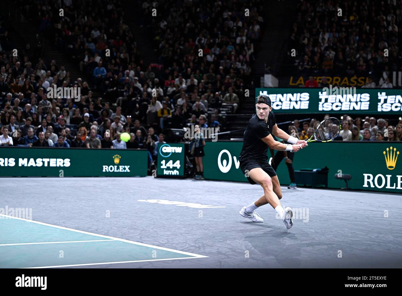 Holger Rune of Denmark during the Rolex Paris Masters ATP Masters 1000 ...
