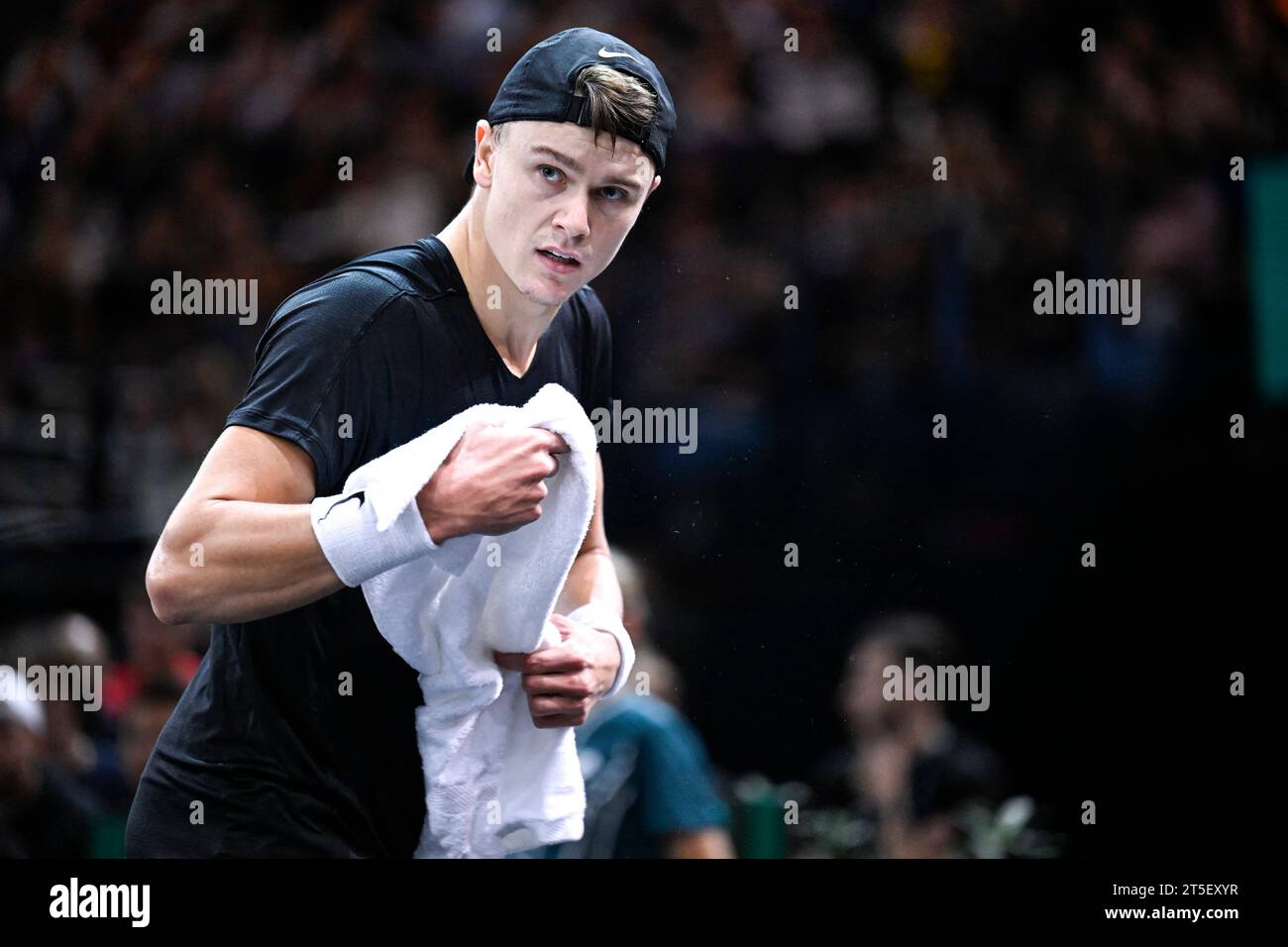 Holger Rune of Denmark during the Rolex Paris Masters ATP Masters 1000 ...