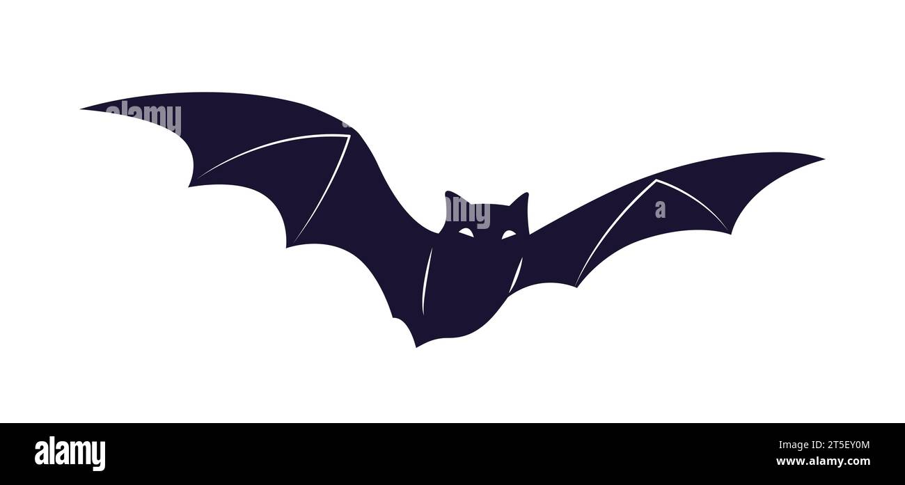 Black bat vector sticker Stock Vector Image & Art - Alamy
