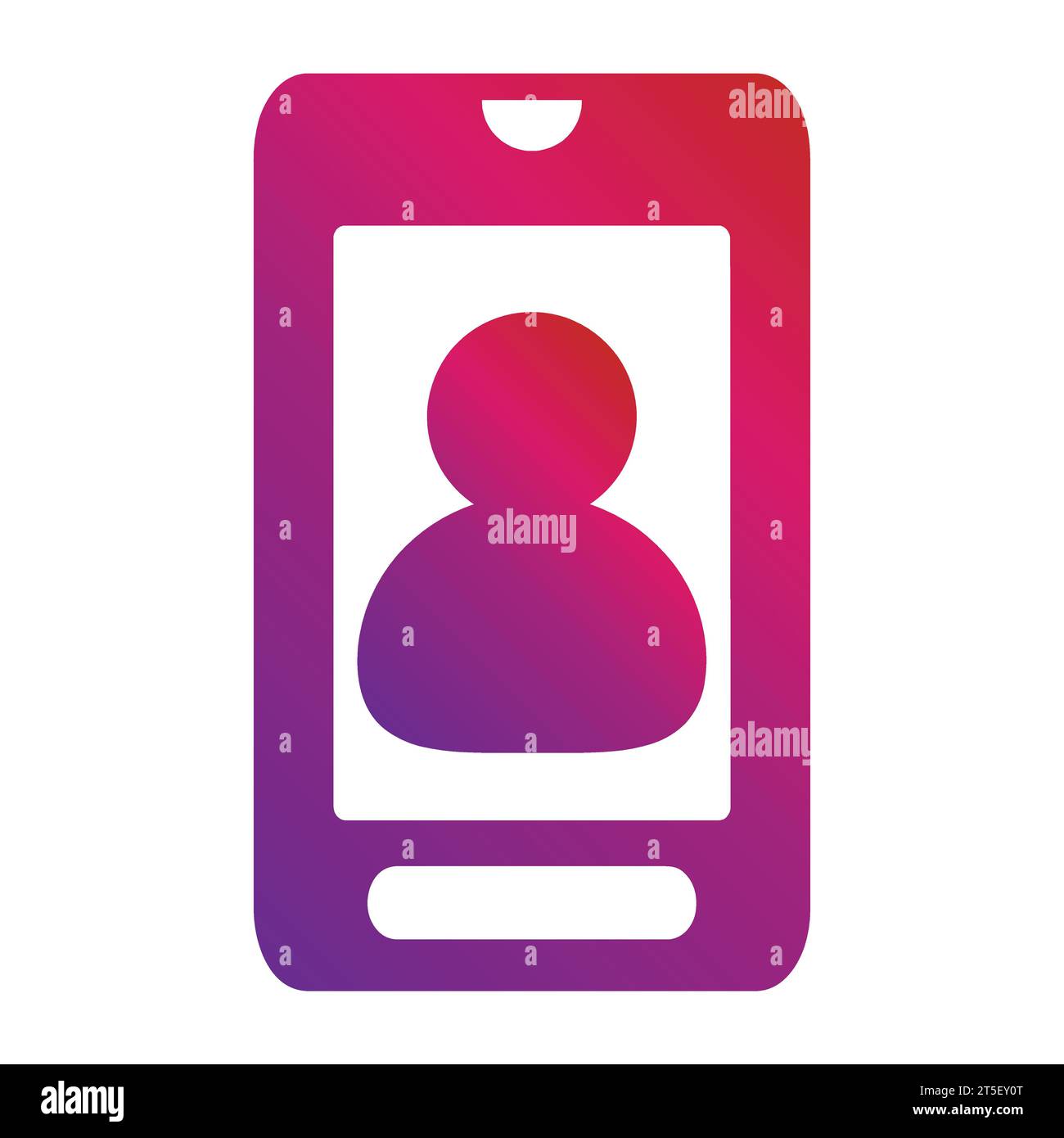 Gradient Mobile Phone Icon Stock Vector Image And Art Alamy