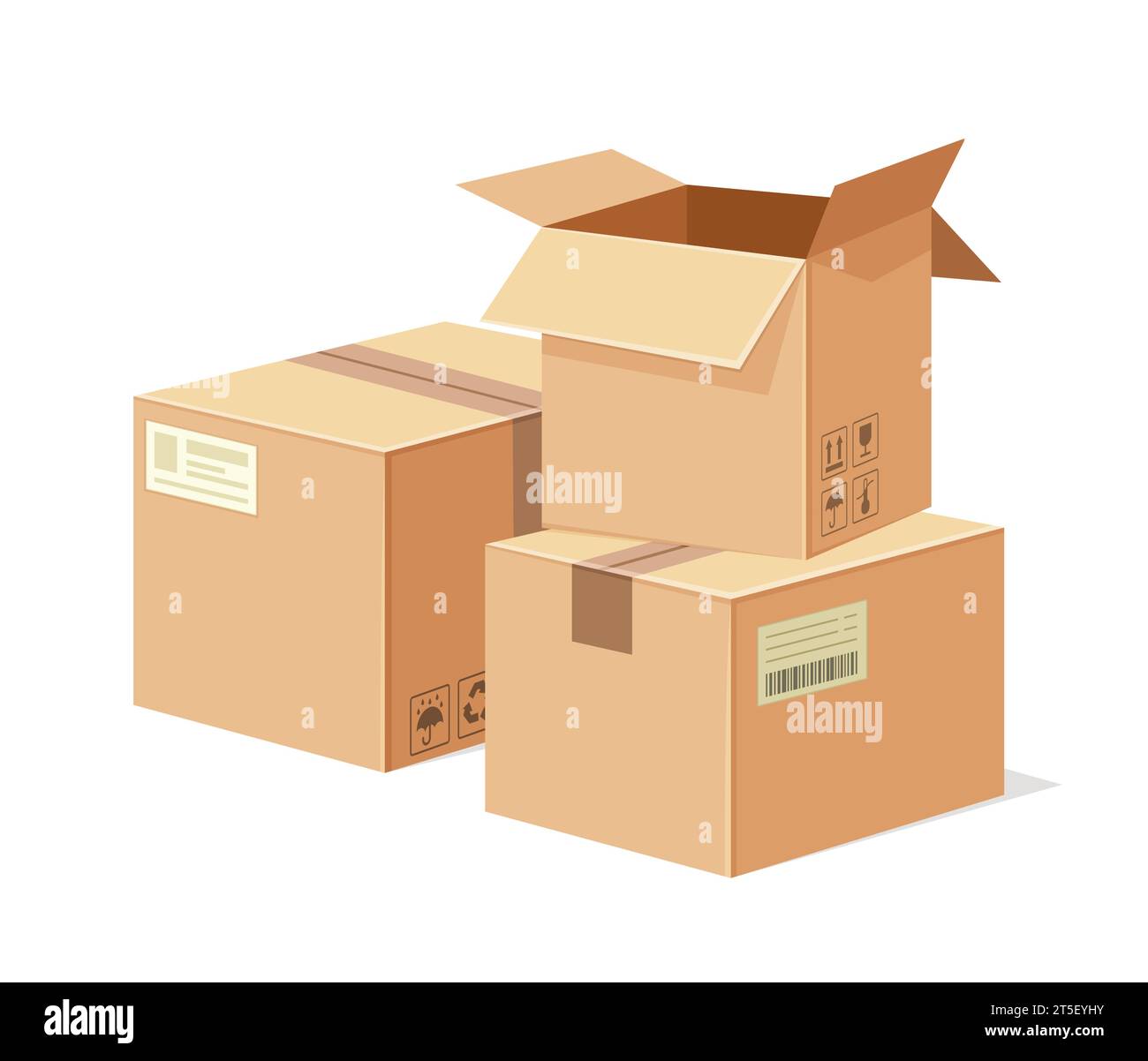 Cardboard box vector concept Stock Vector Image & Art - Alamy