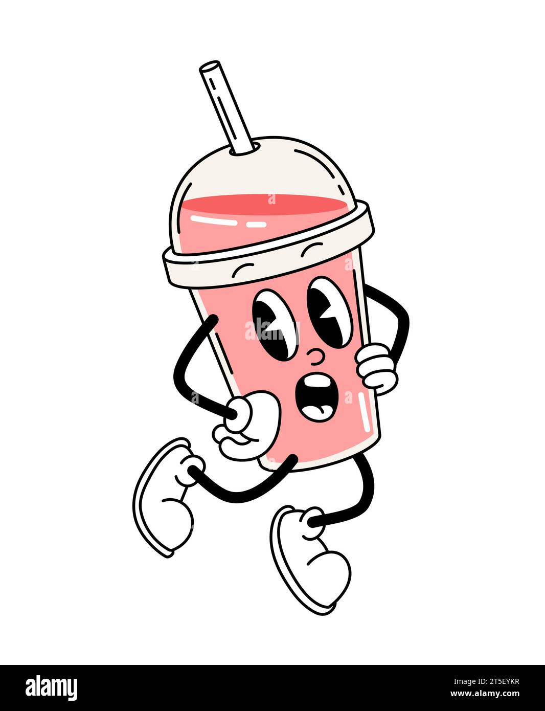 Retro groovy cocktail drink Cut Out Stock Images & Pictures - Alamy