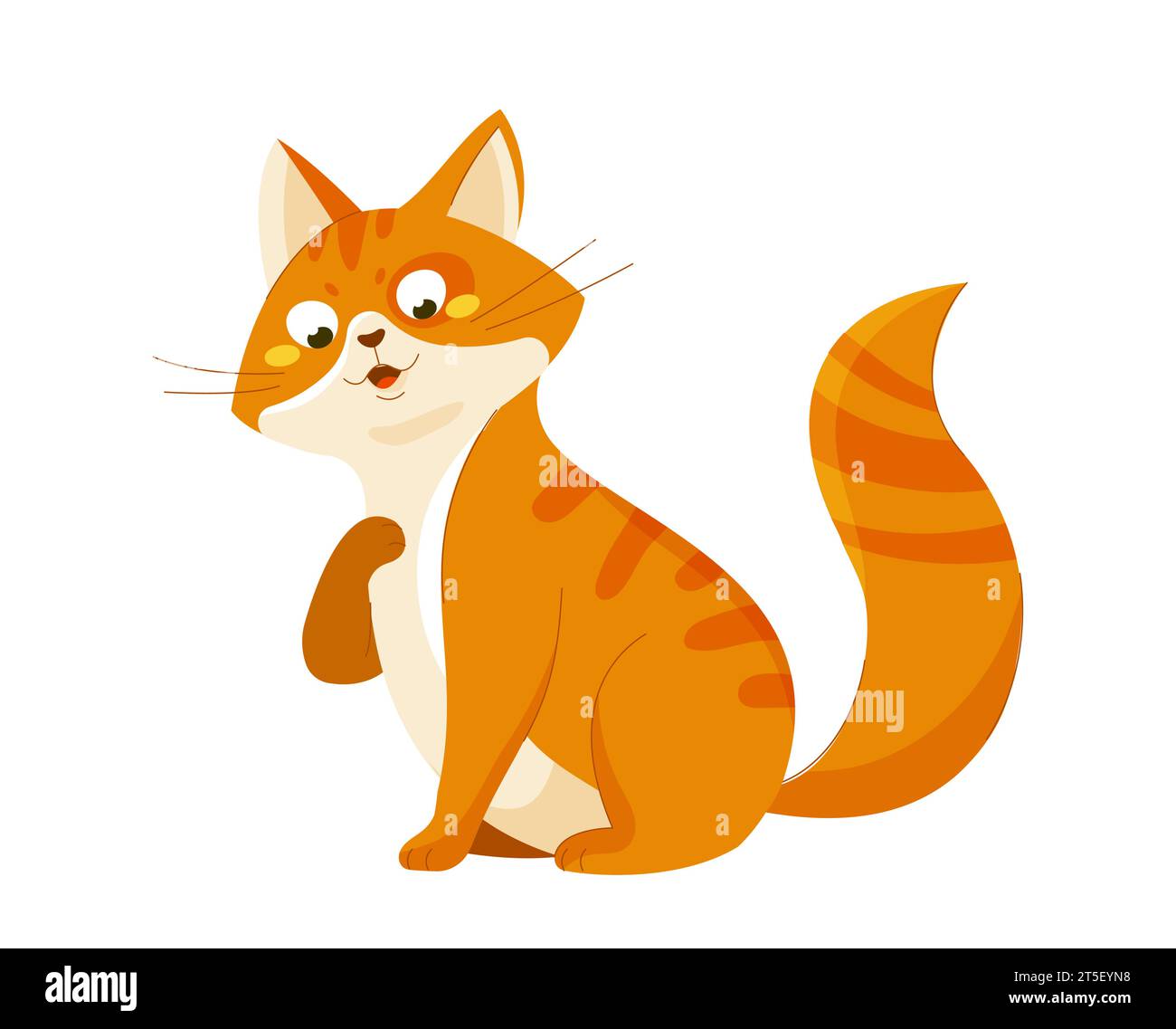 Cute orange cat vector Stock Vector Image & Art - Alamy