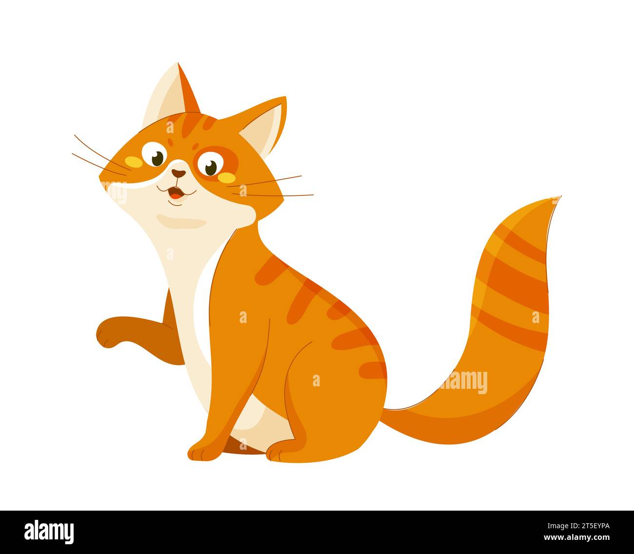Cute orange cat vector Stock Vector Image & Art - Alamy