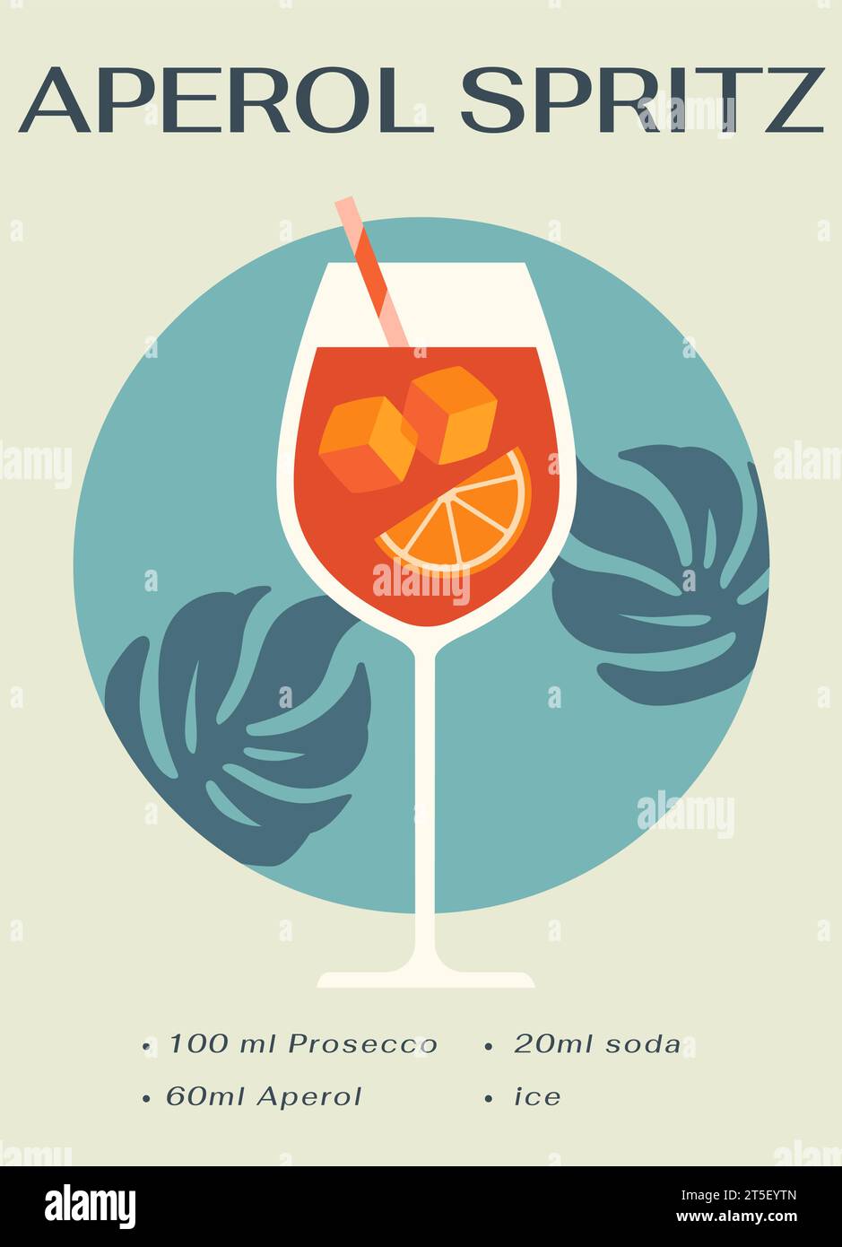 Poster with cocktail vector Stock Vector Image & Art - Alamy