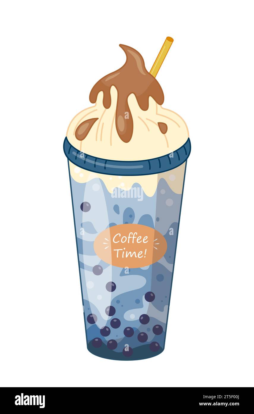 Bubble tea coffee chocolate Stock Vector Images - Alamy