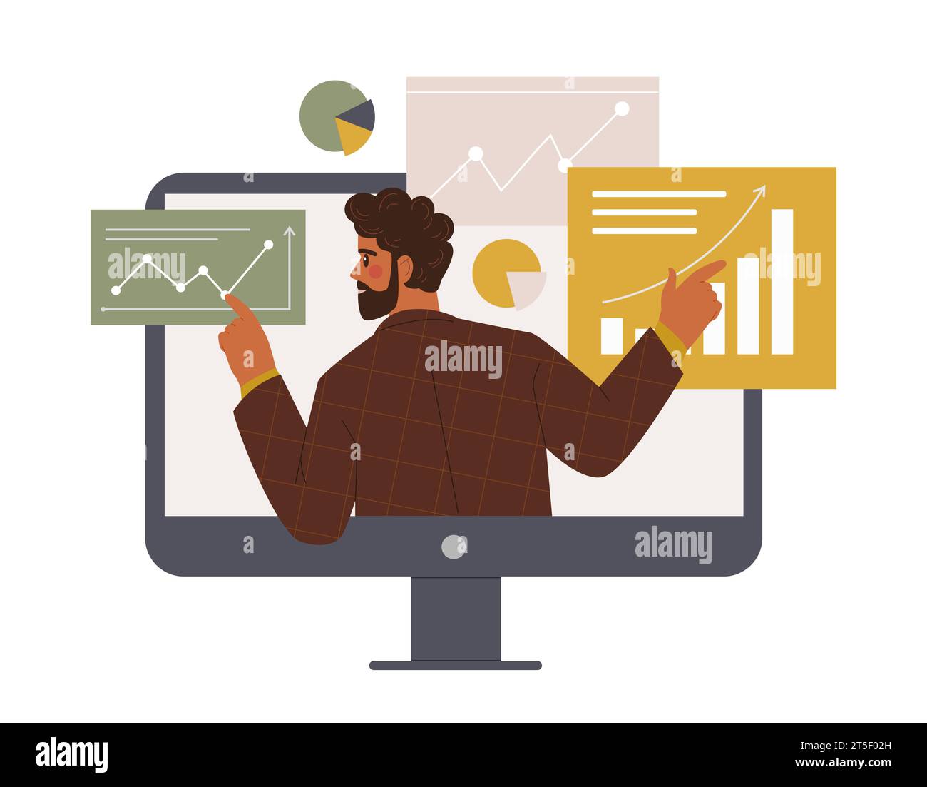 Person inside computer vector concept Stock Vector Image & Art - Alamy