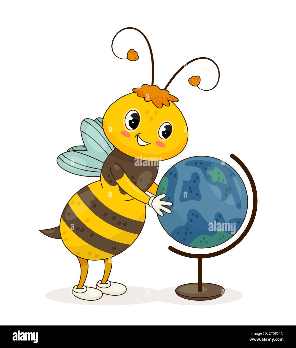 Cute bee vector sticker Stock Vector Image & Art - Alamy