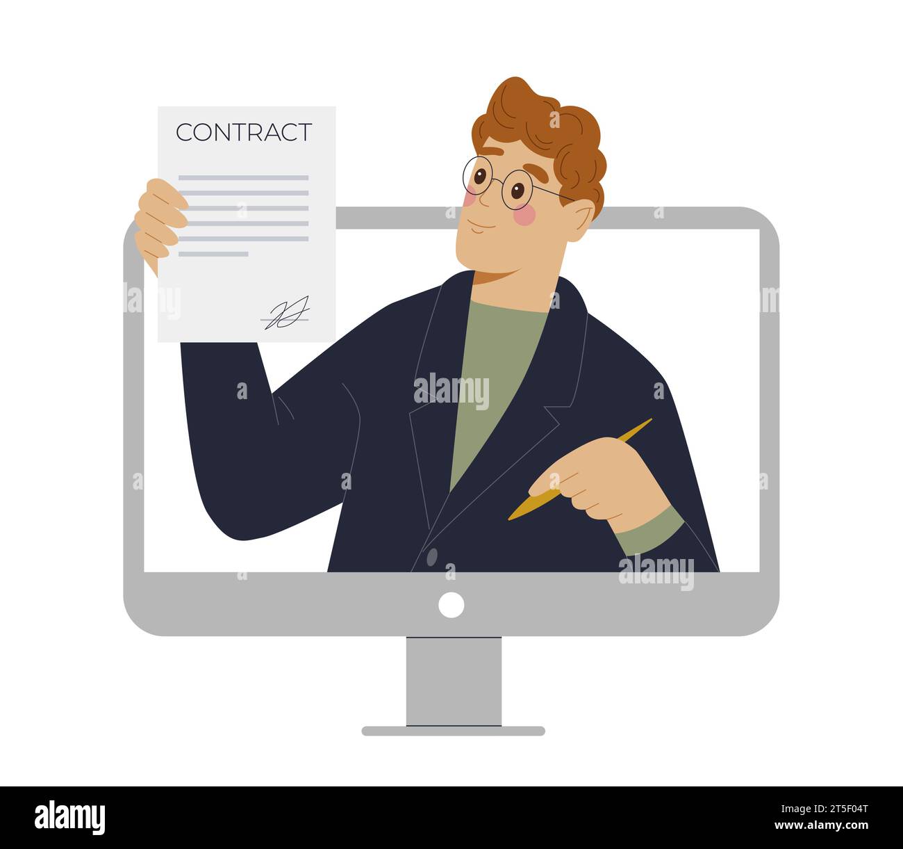 Person inside computer vector concept Stock Vector Image & Art - Alamy