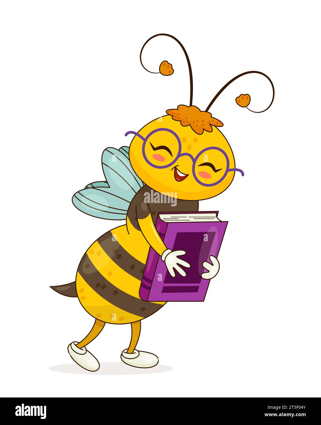 Cute bee vector sticker Stock Vector Image & Art - Alamy