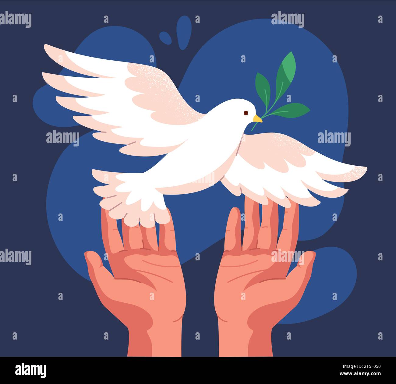 Hands with dove vector poster Stock Vector Image & Art - Alamy