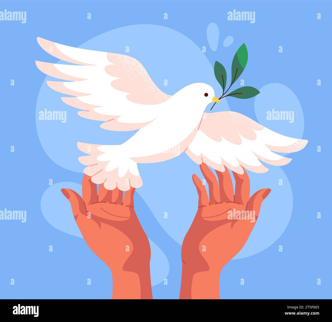 Hands with dove vector poster Stock Vector Image & Art - Alamy