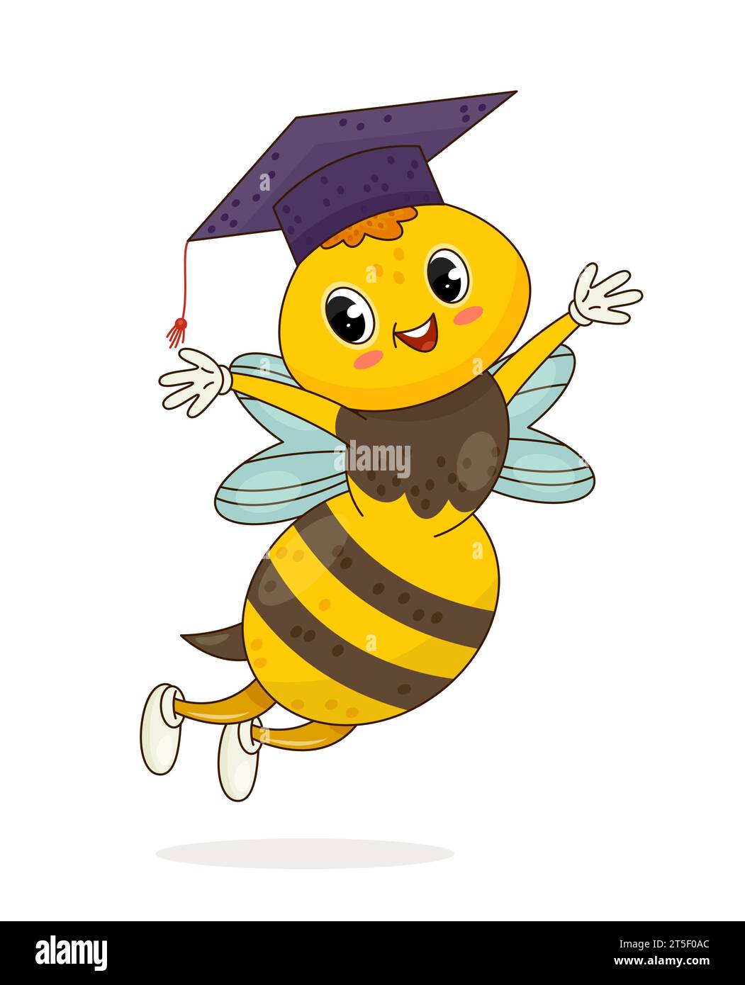 Cute bee vector sticker Stock Vector Image & Art - Alamy