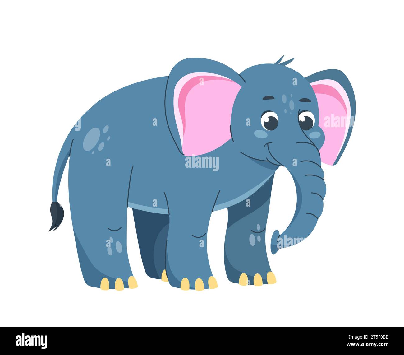 Cute elephant character vector sticker Stock Vector Image & Art - Alamy