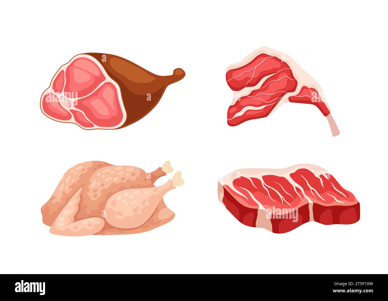 Meat cuts vector set Stock Vector Image & Art - Alamy