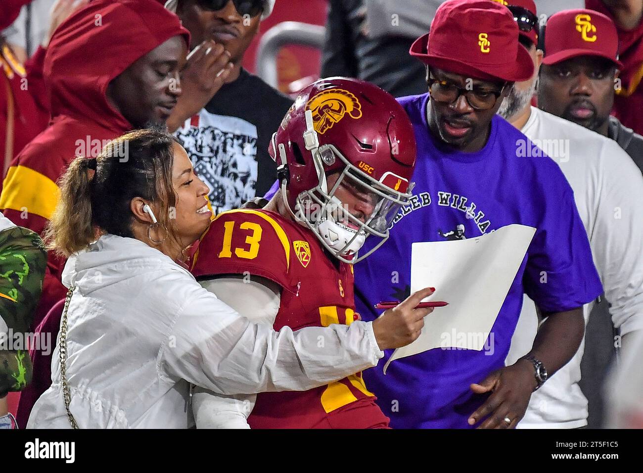 November 4, 2023 Los Angeles, CA.USC Trojans quarterback Caleb Williams ...