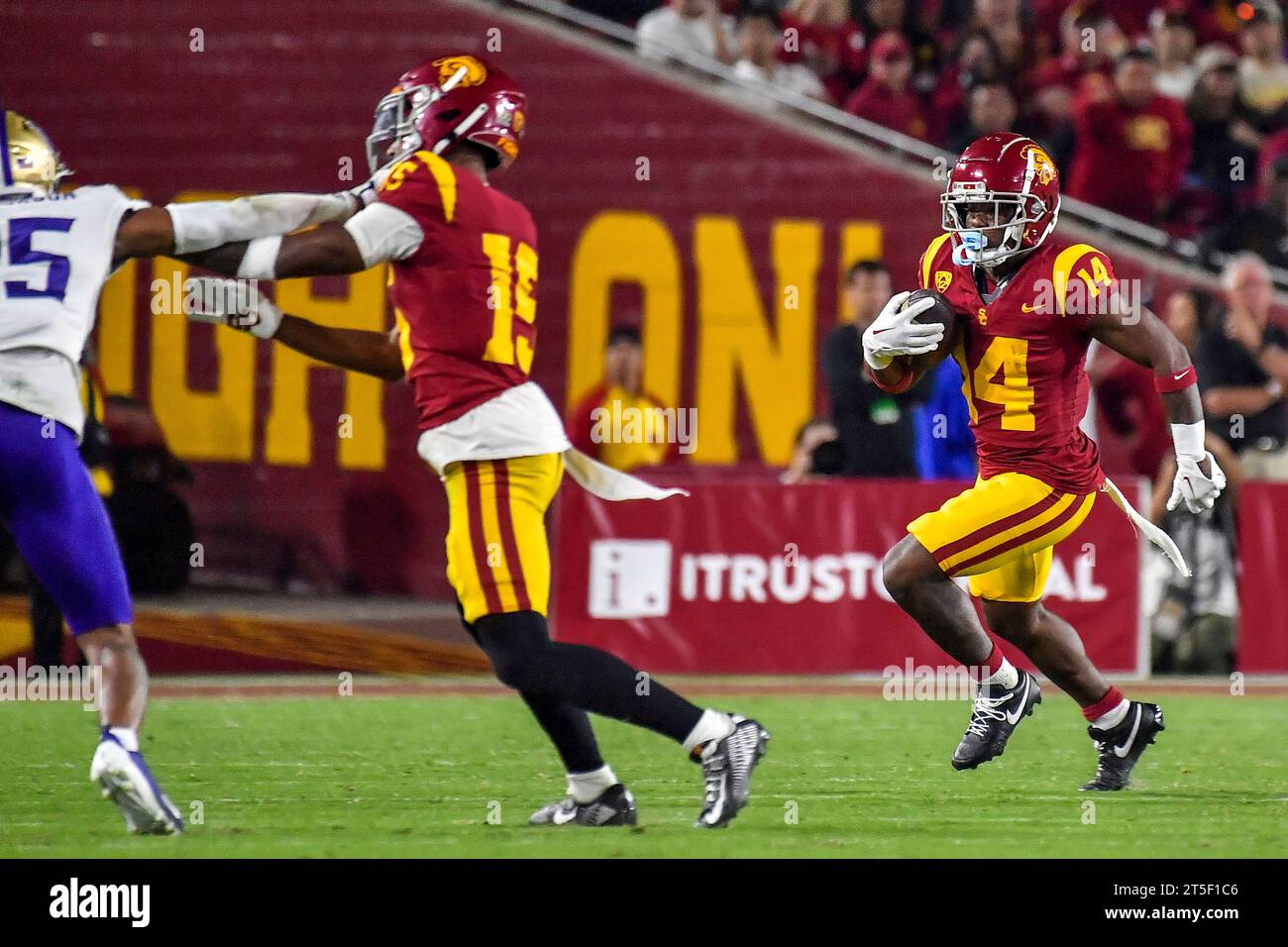 November 4, 2023 Los Angeles, CA.USC Trojans wide receiver Raleek Brown ...