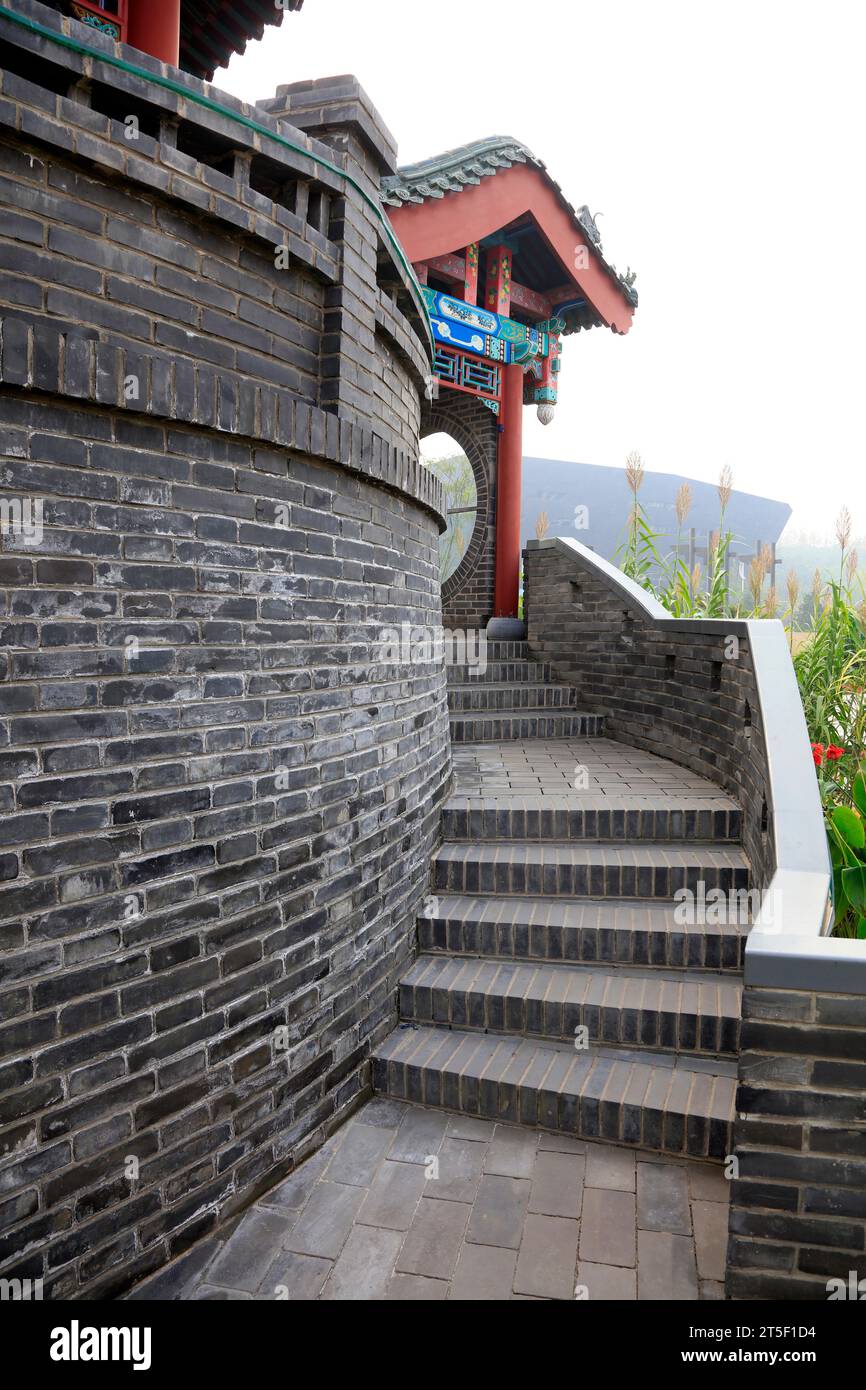 Ancient building steps in China Stock Photo - Alamy