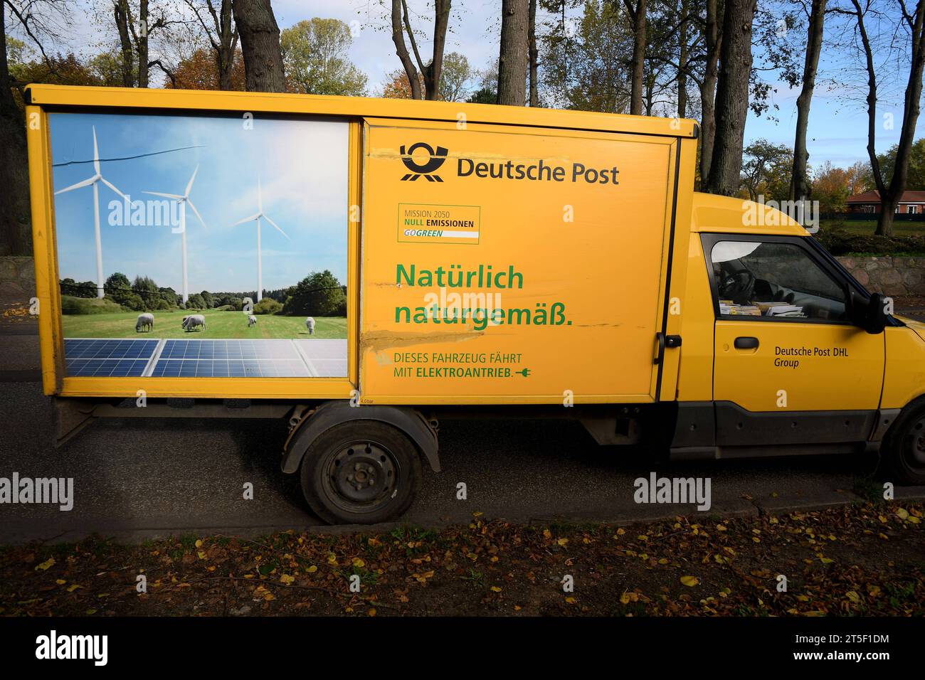 Burger/Fehmarn/Germany/04 November 2023/.Deutsche Post delivery van and ...