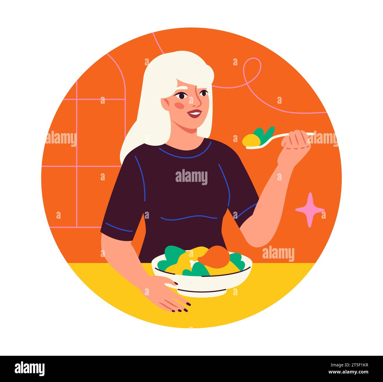 Restaurant worker at workplace vector Stock Vector Image & Art - Alamy